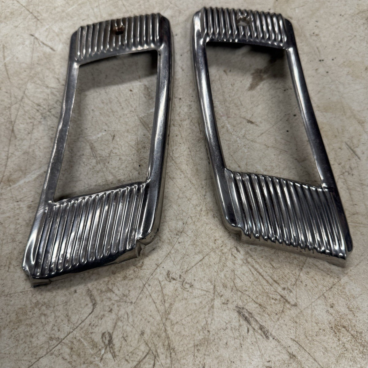 Vintage 1940 Mercury Tail Light Bezel Trim Garnish Stainless Coupe Sed ...