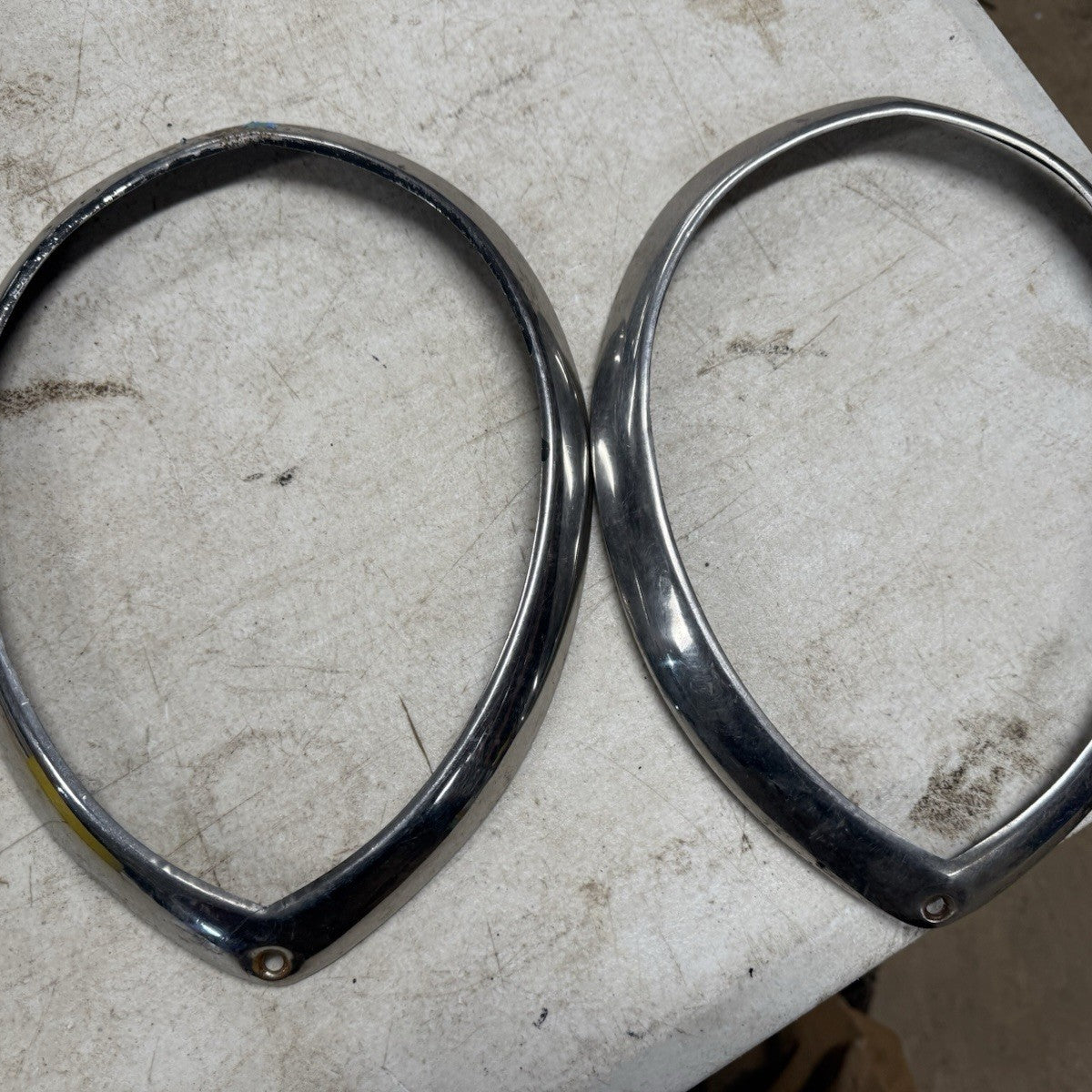 1937 1938 Ford Headlight Bezel Trim Rings Deluxe Coupe Sedan Roadster ...