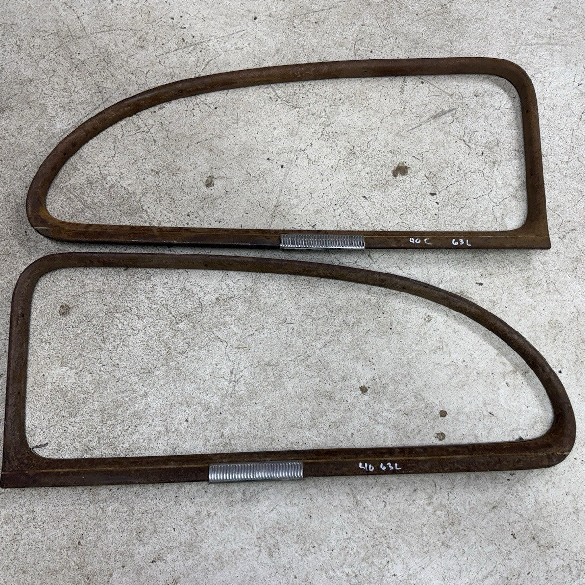 1940 Chevy 2dr Sedan QUARTER WINDOW GARNISH TRIM MOLDINGS Original GM ...