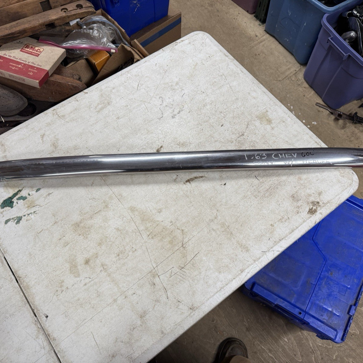 1961-1964 Chevy Impala Convertible Windshield Header Molding Trim Bonn ...