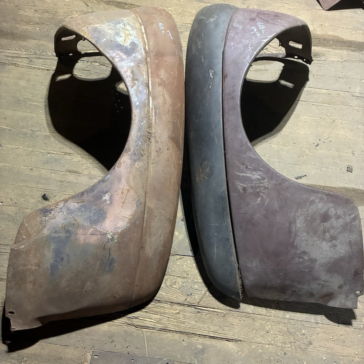 1941 Ford Front Fenders Pair Original Coupe Sedan Convertible 2 Piece ...