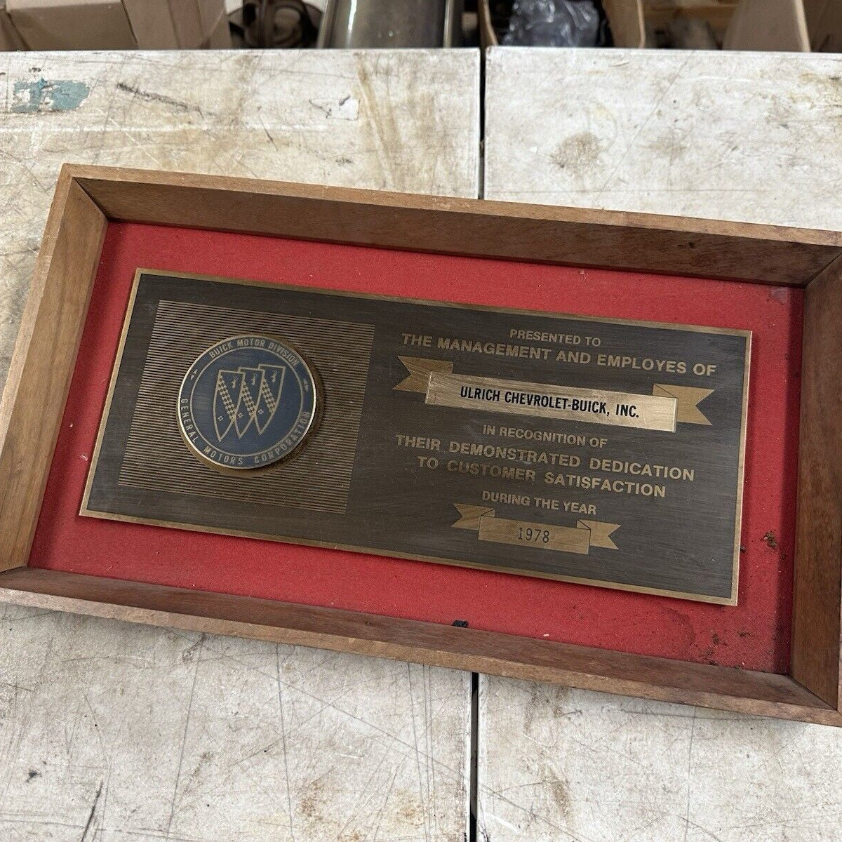 1978 Buick Management & Employee Customer Satisfaction Award Ulrich Ch ...