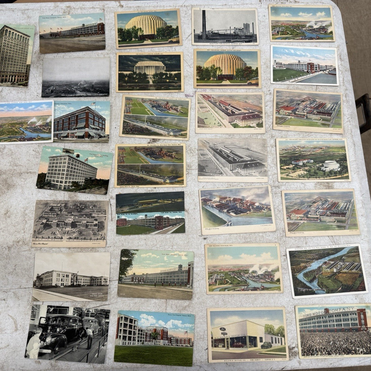 Lot Of 31 Vintage Ford Factory 1930s Post Cards – Iron Trap Garage