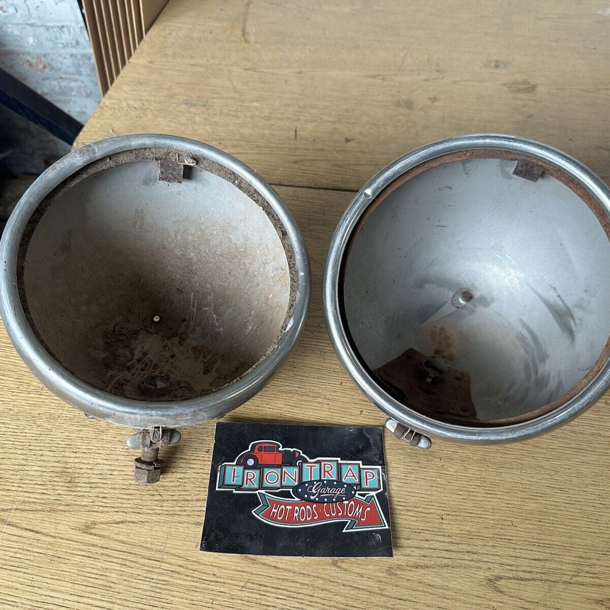 1930 1931 Ford Model A Headlight Buckets Original Coupe Sedan Roadster ...