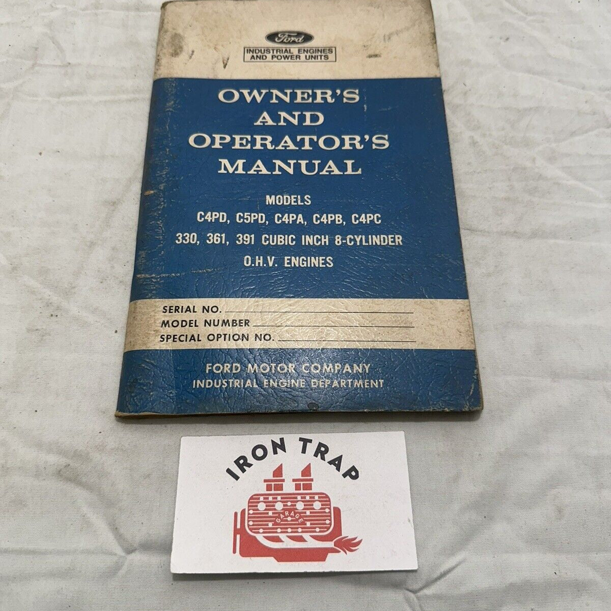 Original Ford Industrial Engines & Power Units OHV V-8 Gas Owners Op M ...
