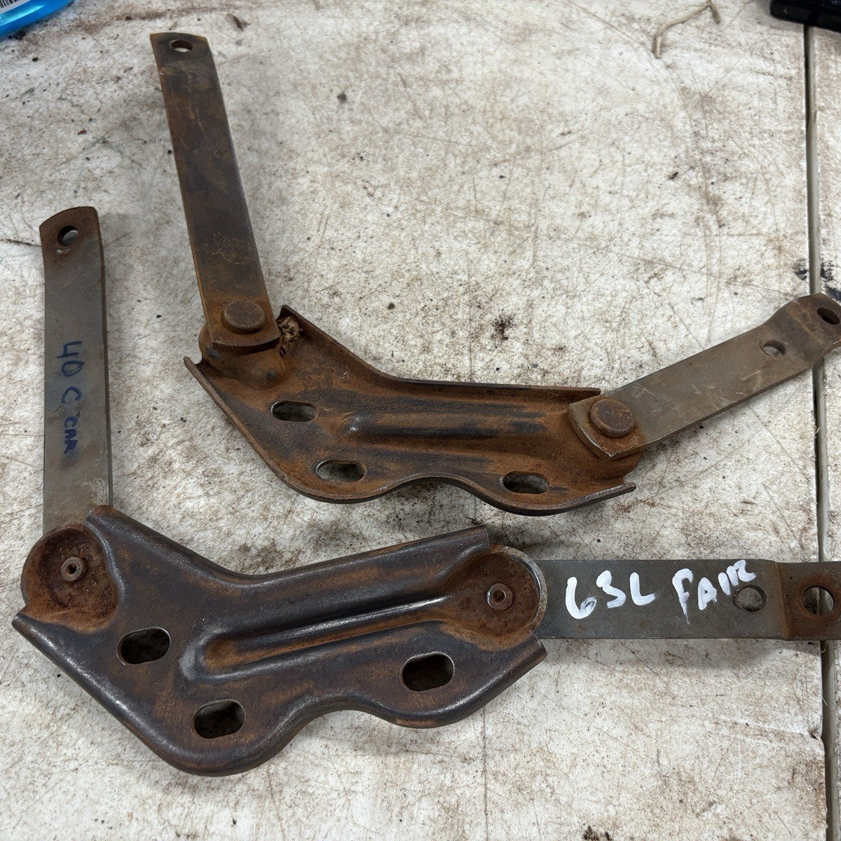 1940 Chevy HOOD HINGES Original GM pair Master Special Deluxe 85 – Iron ...