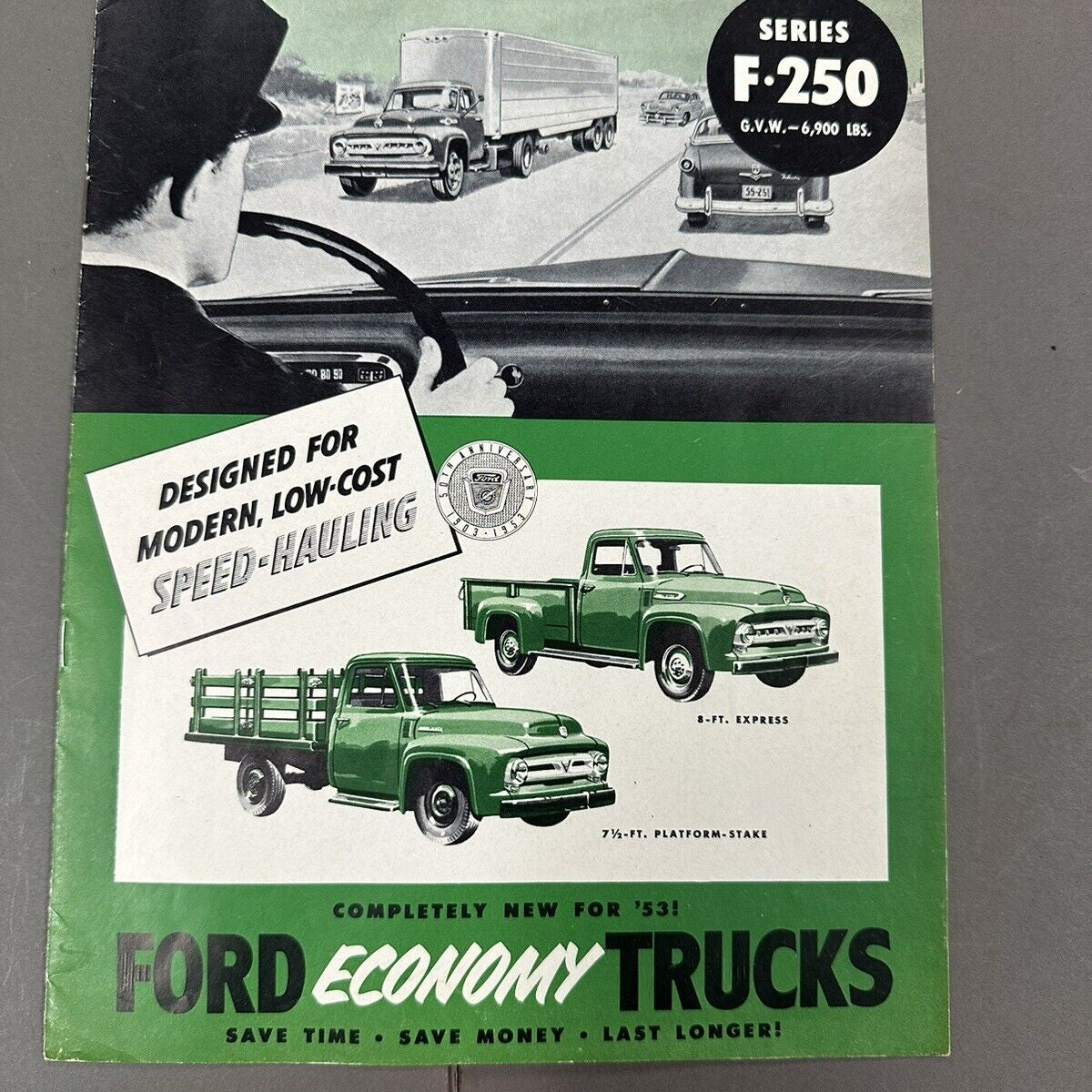 1953 Ford Economy Trucks Series F-250 sales literature brochure #47 ...