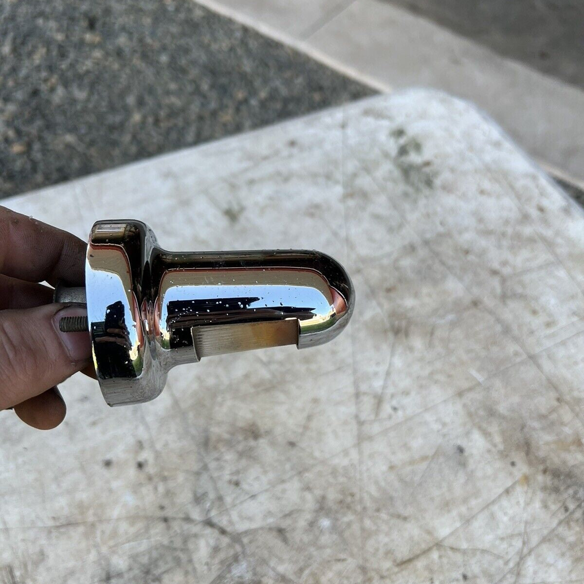 VTG CHROME LICENSE PLATE LIGHT KLH FORD CHEVY RAMBLER HOT ROD Custom L ...