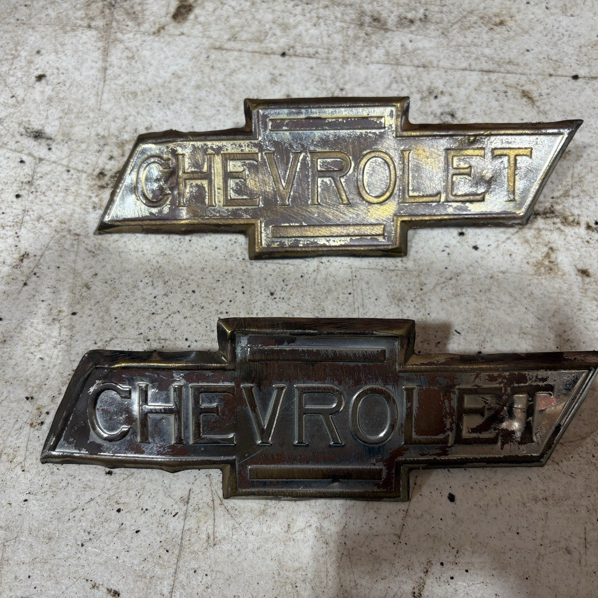 1937 - 1938 Chevrolet Truck Hood Bow Tie Emblems Vintage Pair Chevy ...