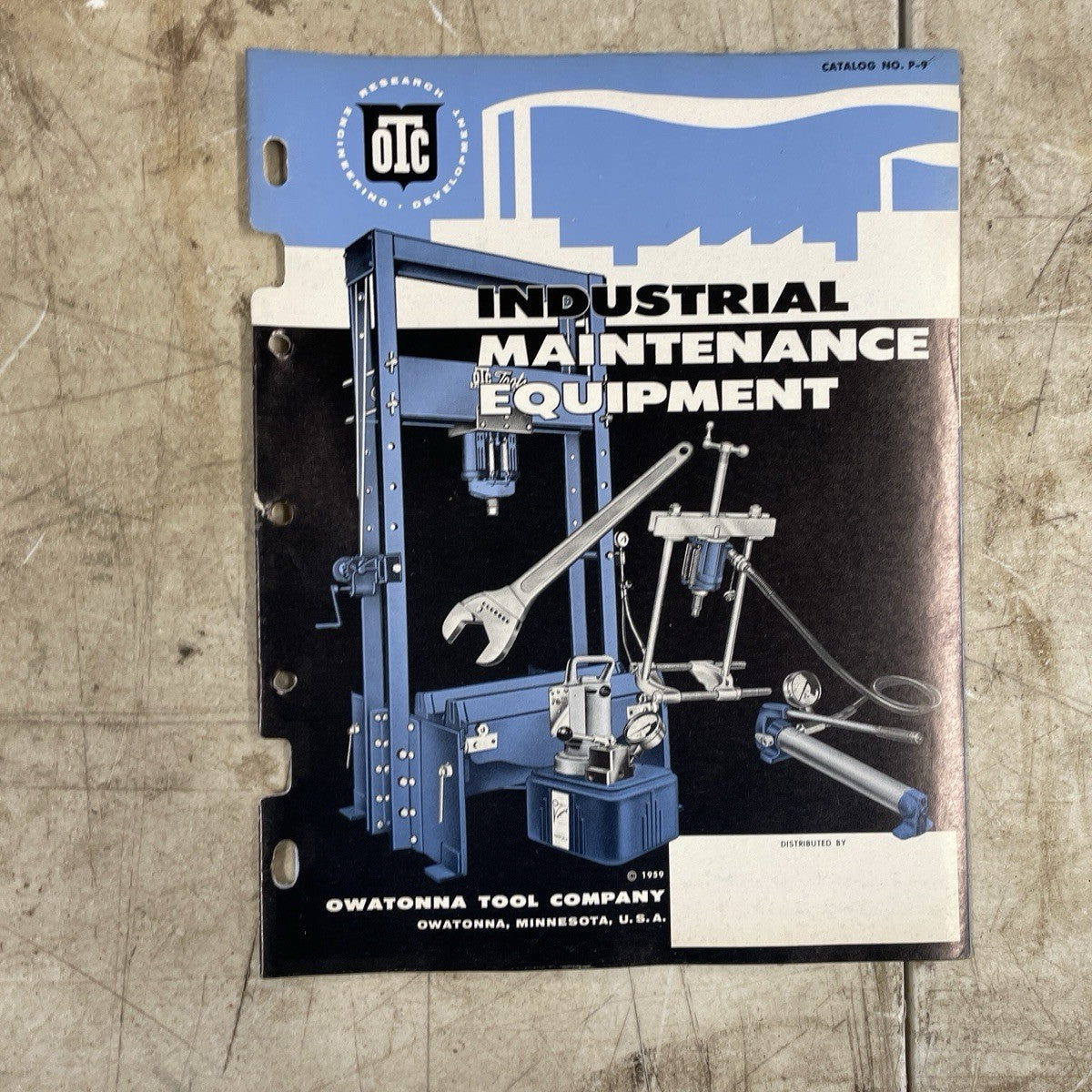 Vintage 1959 OTC Industrial Maintenance Equipment Tools Catalog No P-9 ...