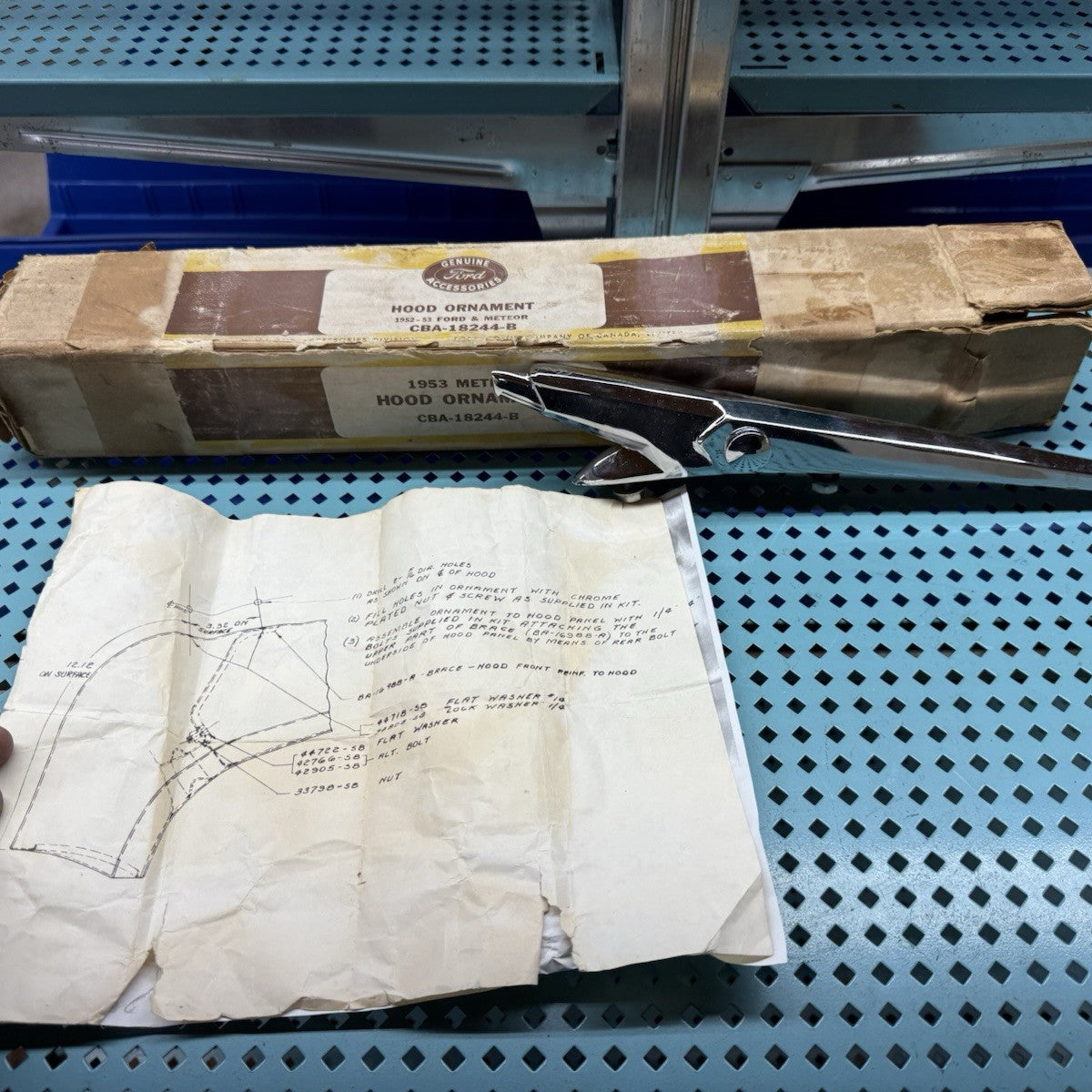 1953 Ford Mercury Meteor Hood Ornament Nos Accessory Custom – Iron Trap ...