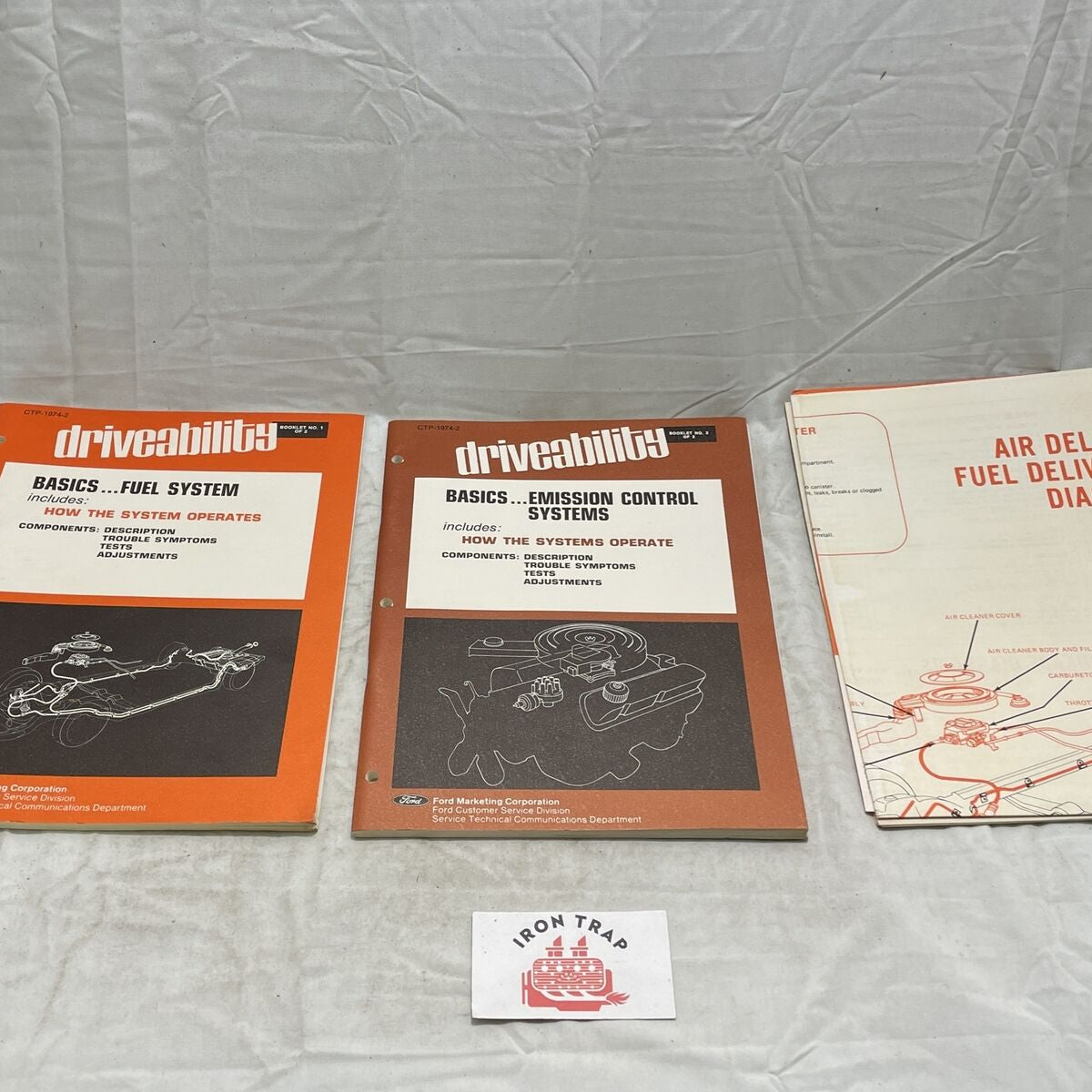 1973 Ford Driveability Diagnosis book Set CTP-1974-2, Complete With Ch – Iron Trap Garage