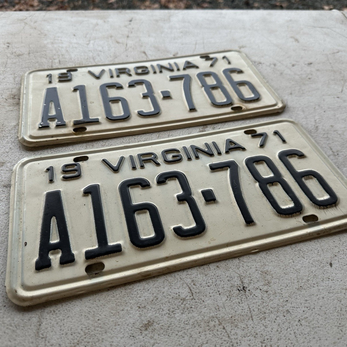 1971 Virginia License Plate Pair – Iron Trap Garage