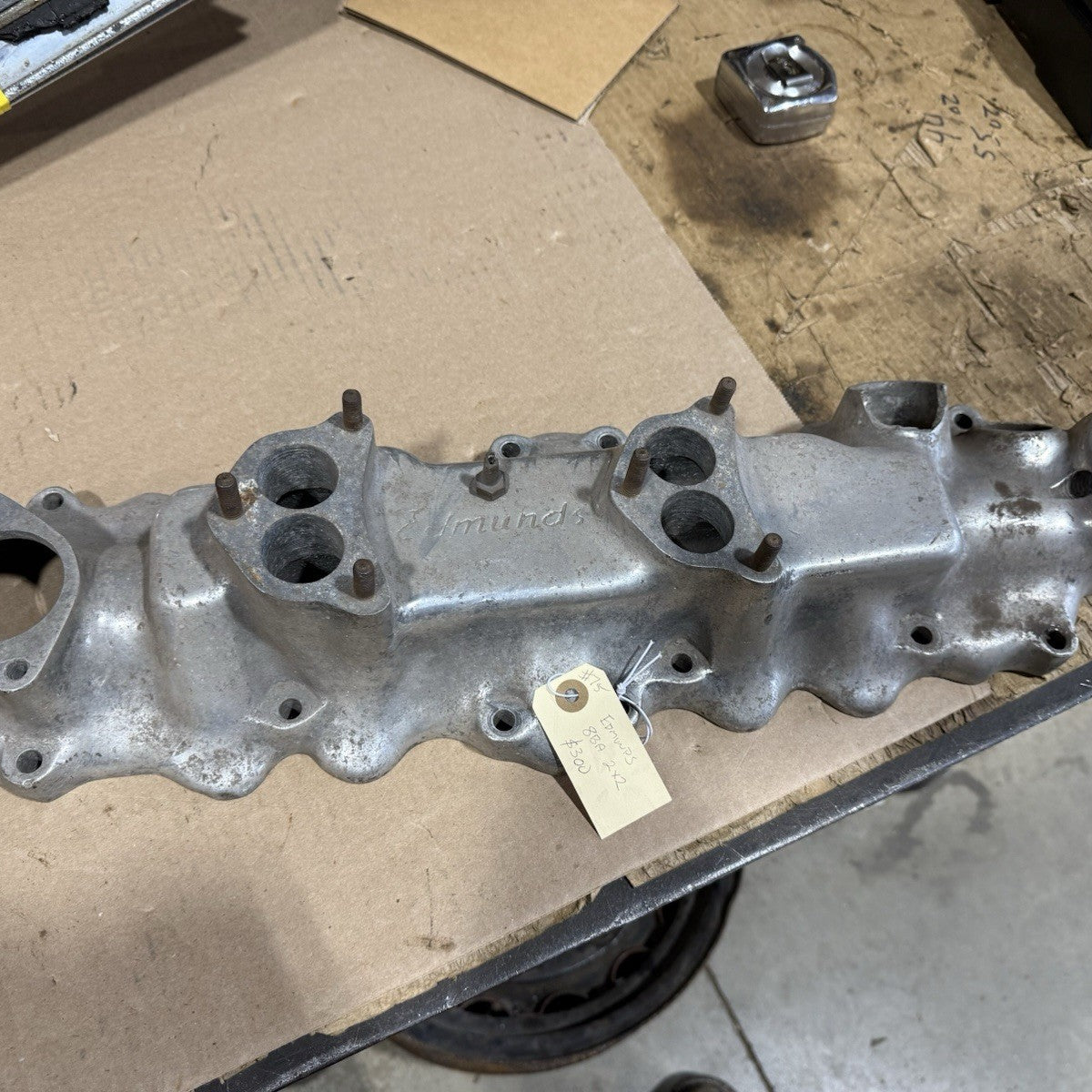 Edmunds 1949-1953 Ford Mercury Flathead 2x2 Aluminum Intake Manifold H ...