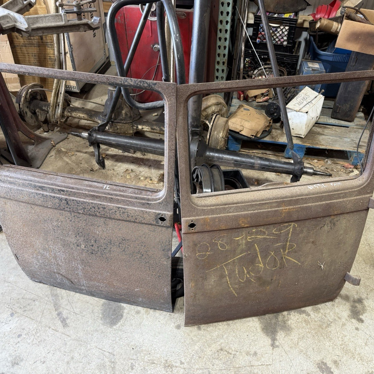 Pair Of 1928 1929 Ford Model A Coupe Tudor Doors Drivers Passenger ...
