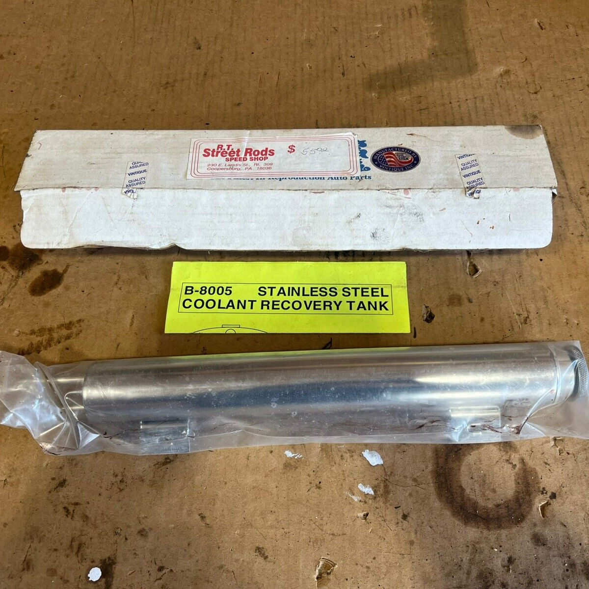 Street Rod Stainless Radiator Overflow Recovery Tank 15" B-8005-W015 H ...