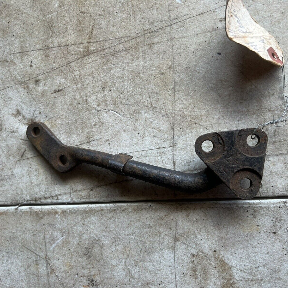 1928 Model A Ford Coupe TAIL LIGHT BRACKET / ARM Original body mount R ...