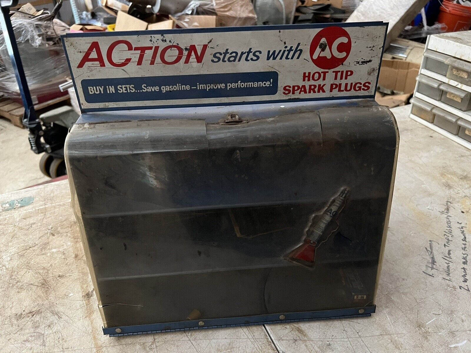 AC Vintage AC Spark Plug Tin Sign - 8"x11" Rustic Metal Garage Decor ...