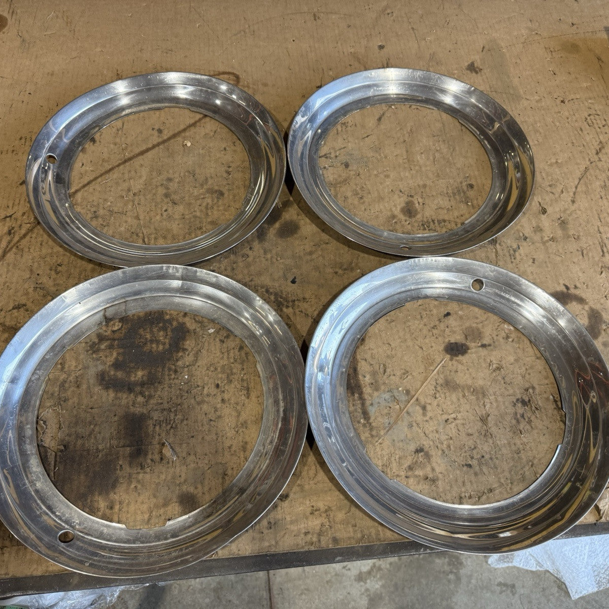 1949 1951 Mercury Accessory Wheel Trim Beauty Rings Stainless Ford 195 ...