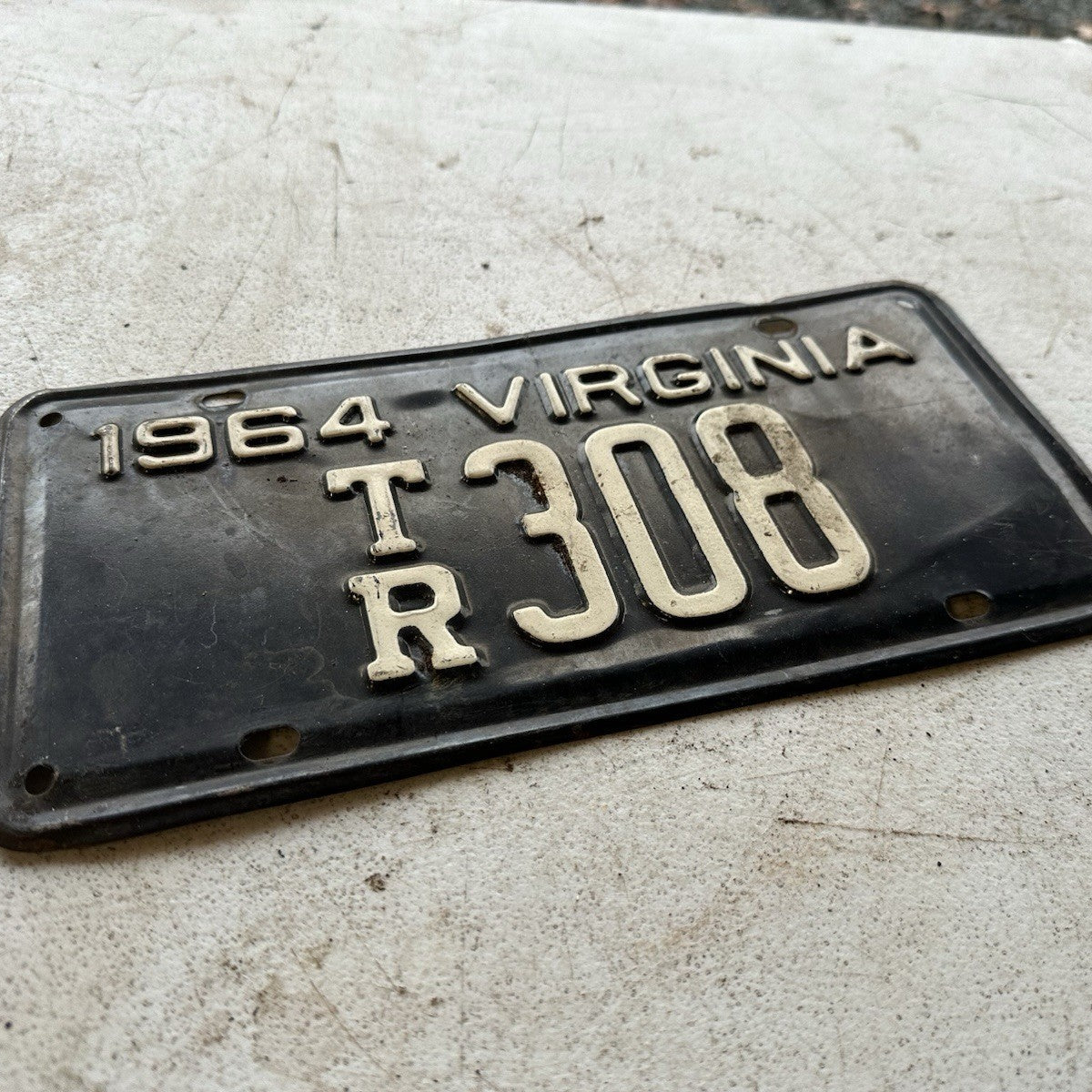1964 Virginia Black & White License Plate Vintage Man Cave TR308 – Iron ...