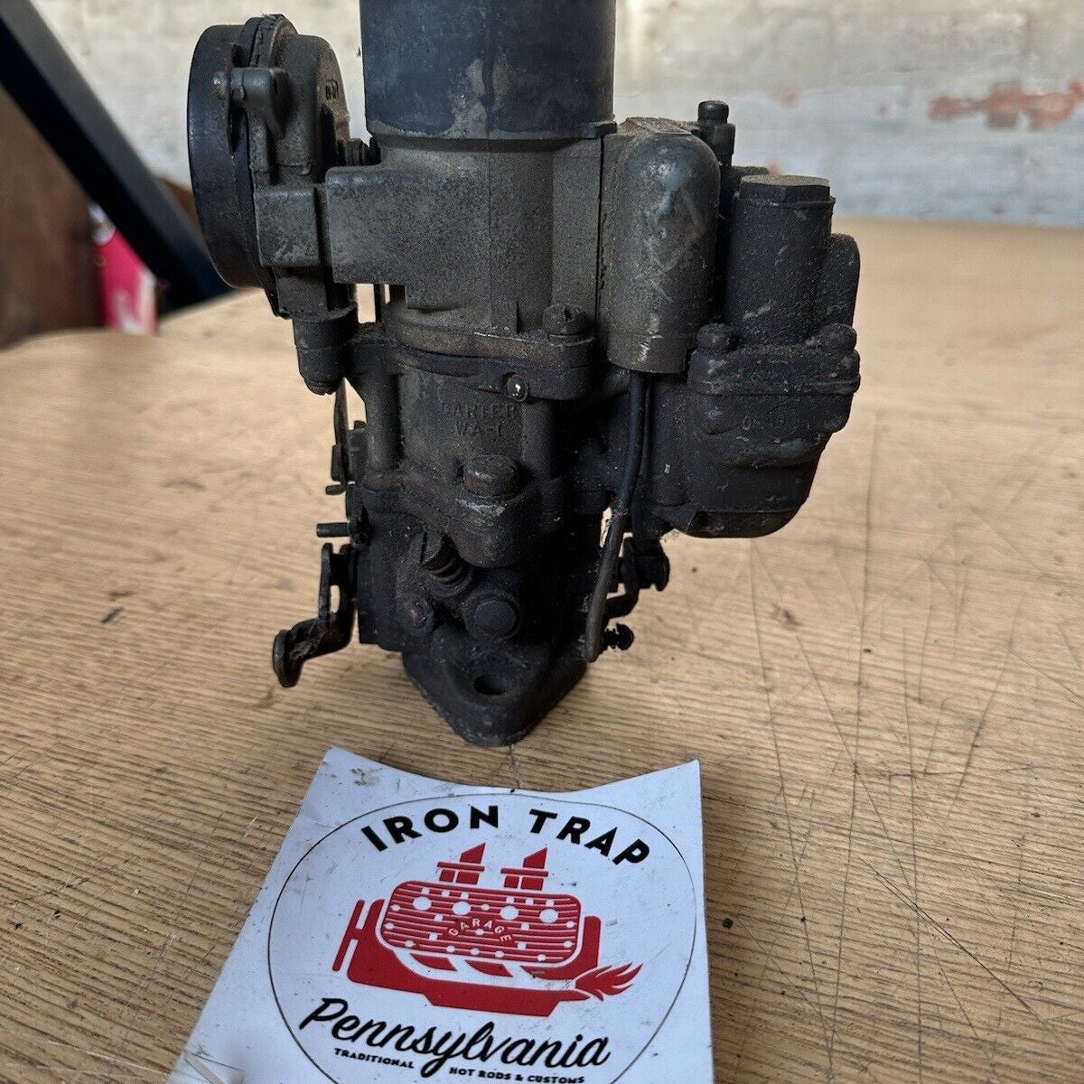 Carter WA-1 Single Barrel Carburetor Brass Tag 4663 – Iron Trap Garage