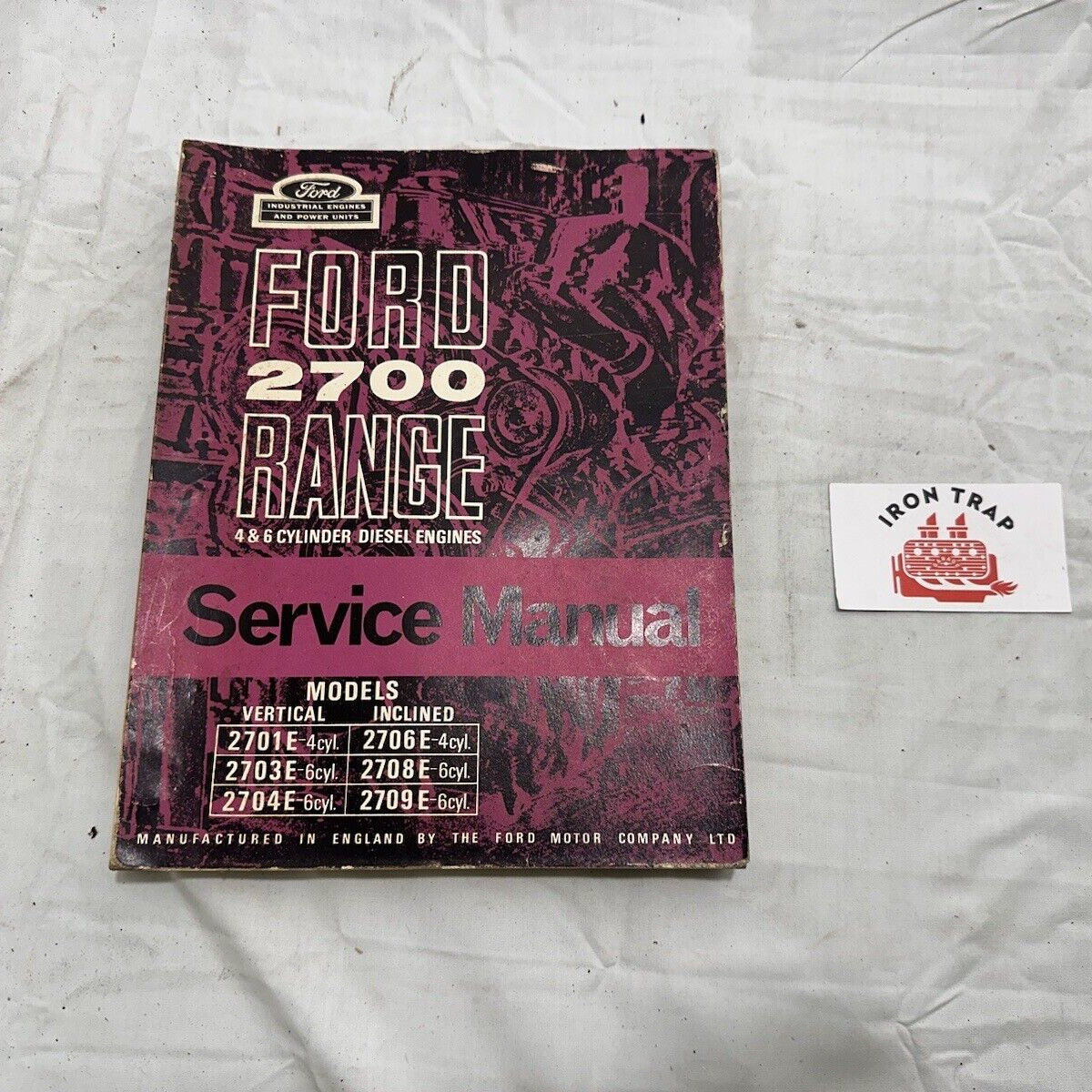 FORD 2700 RANGE Diesel Service Manual Repair shop book industrial mari ...