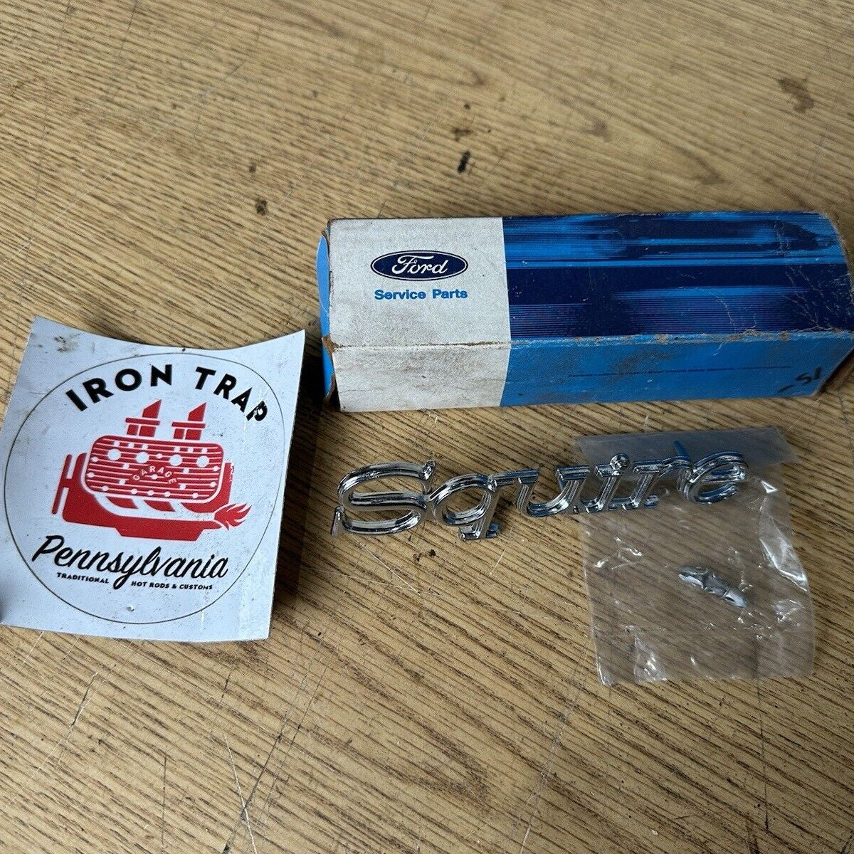 1973 Ford Country Squire NOS Emblem – Iron Trap Garage