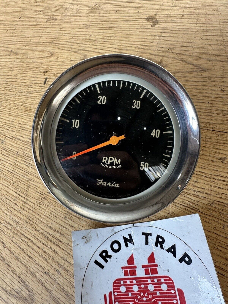 Vintage Faria 1963 8000 Rpm Tachometer Ford Dodge Chevrolet Rat Hot Ro ...