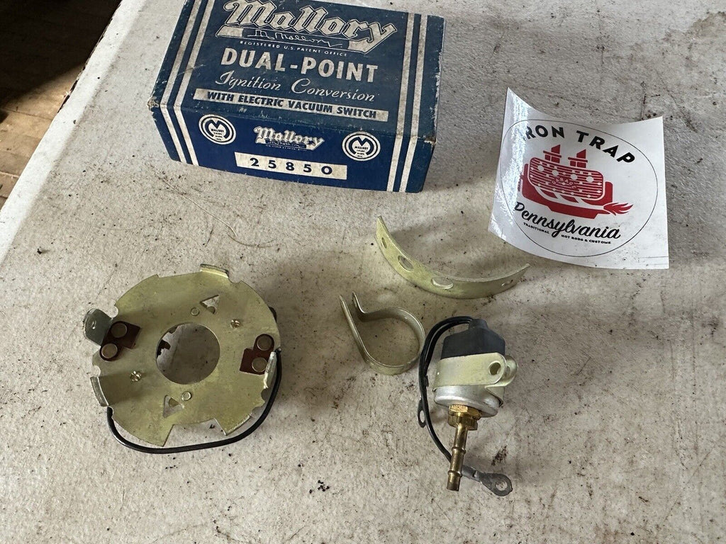 NOS MALLORY 25850 DUAL POINT CONVERSION KIT 1956,1957,1958 chrysler do ...
