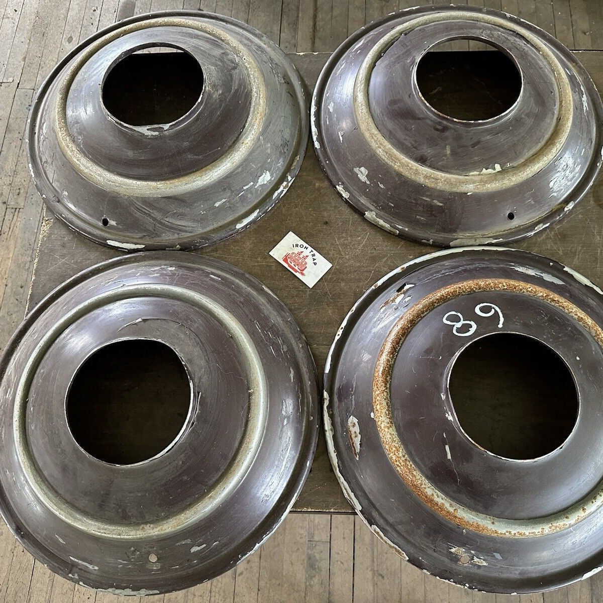 4 Vintage 19” Ace Wheel Discs Rolls Royce Bentley Jaguar – Iron Trap Garage