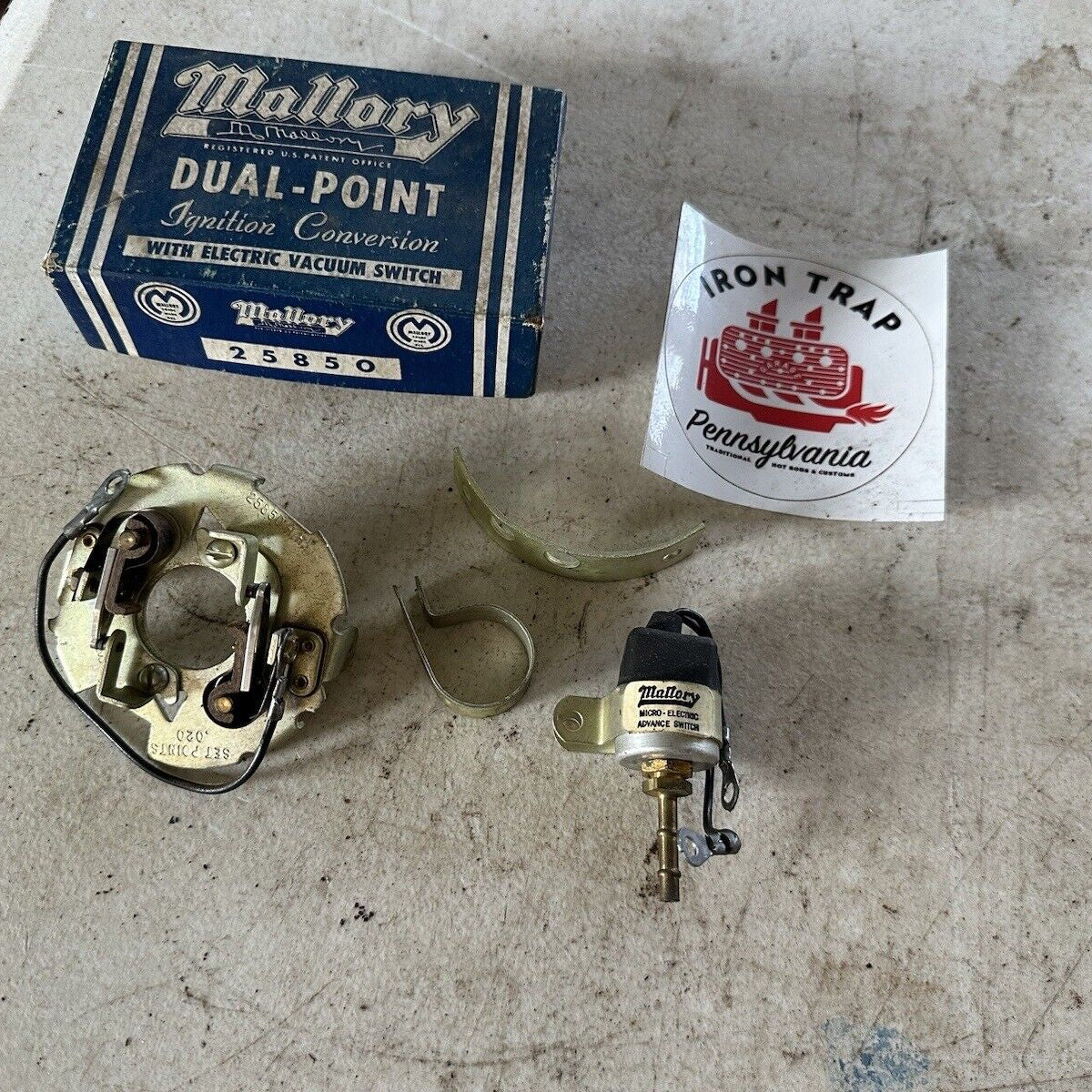 NOS MALLORY 25850 DUAL POINT CONVERSION KIT 1956,1957,1958 chrysler do ...