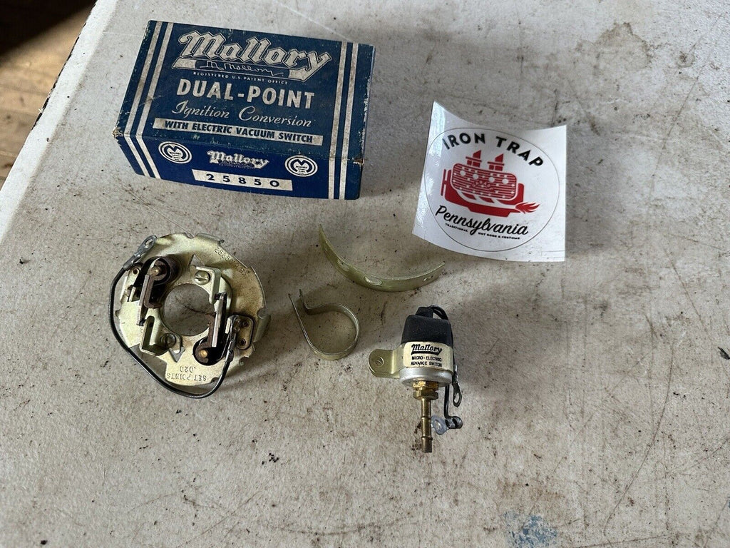 NOS MALLORY 25850 DUAL POINT CONVERSION KIT 1956,1957,1958 chrysler do ...