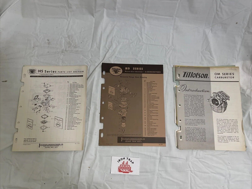 Tillotson Carburetor 60s Service Data Sheets #41 – Iron Trap Garage