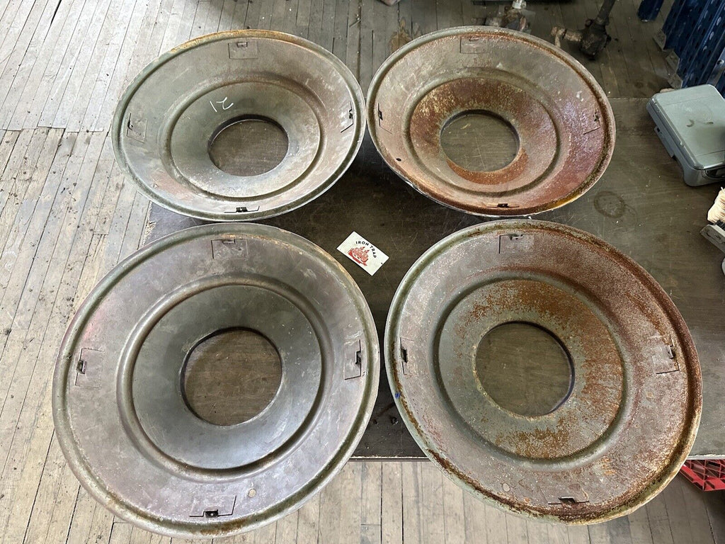 4 Vintage 19” Ace Wheel Discs Rolls Royce Bentley Jaguar – Iron Trap Garage