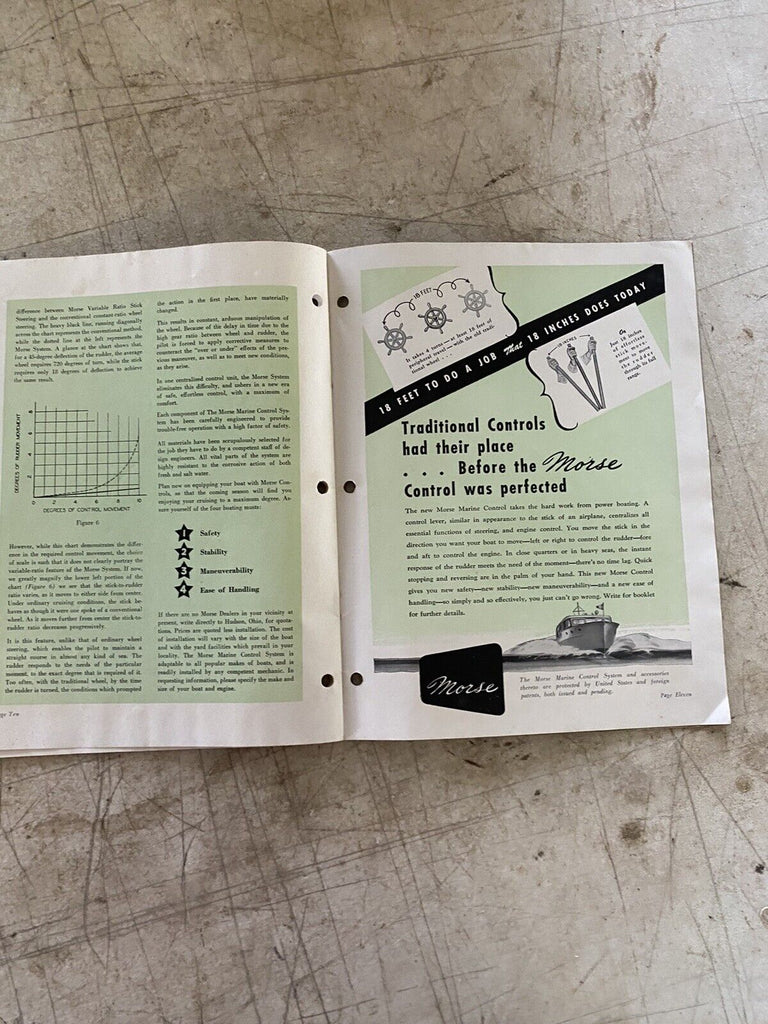 Morse Marine Control System Catalog Brochure 1945 Vintage – Iron Trap ...